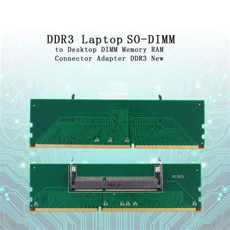 1pc Ddr3 Laptop So Dimm To Desktop Dimm Memory Ram Connector Adapter