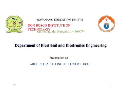 Line Follower Robot With Using Arduino Based Ppt