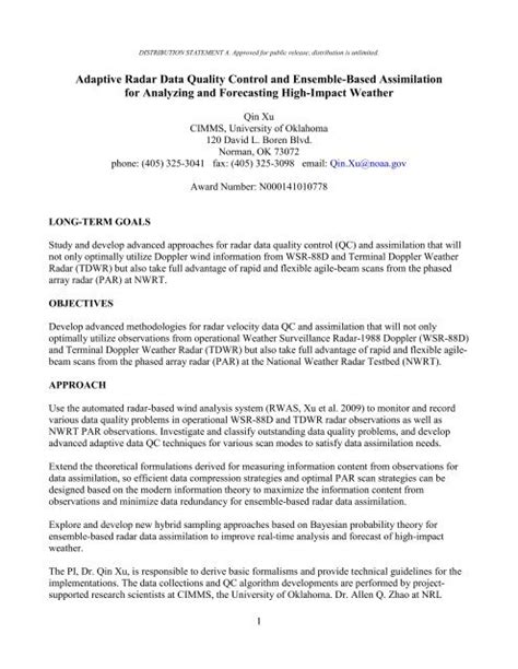 12 Adaptive Radar Data Quality Control And Ensemble Based