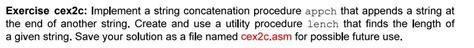 Solved Exercise Cex2c Implement A String Concatenation