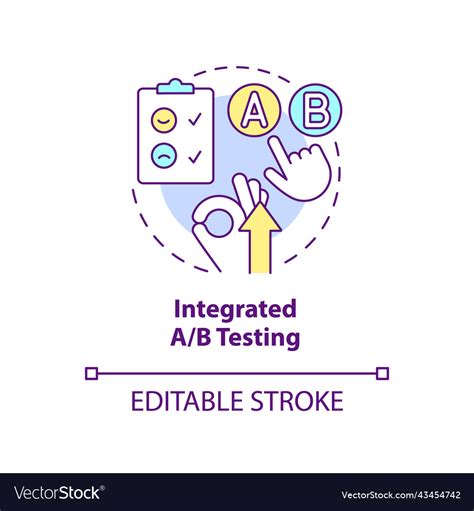Integrated Ab Testing Concept Icon Royalty Free Vector Image