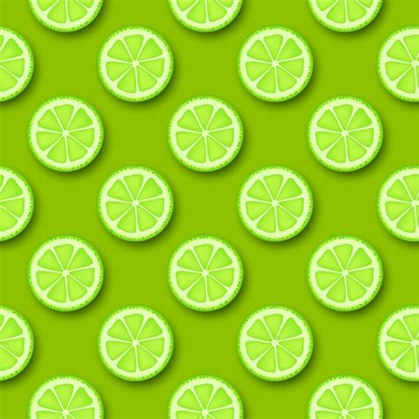 Premium Vector Lime Fruit Seamless Pattern