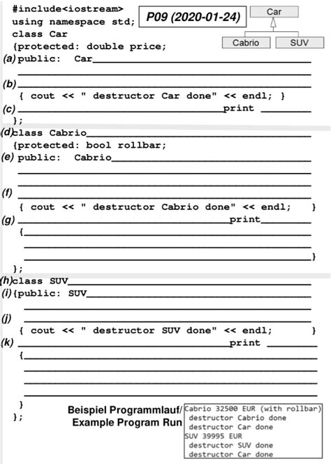 Solved Complete A In Class Car A Constructor With One