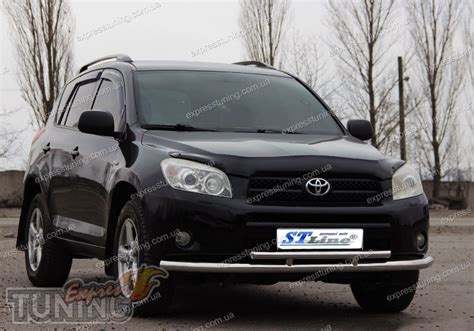Двойная дуга переднего бампера Тойота Рав4 3 Купить защитные дуги для автомобиля в Украине