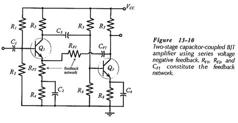 Two Transistor Amplifier With Feedback Loop