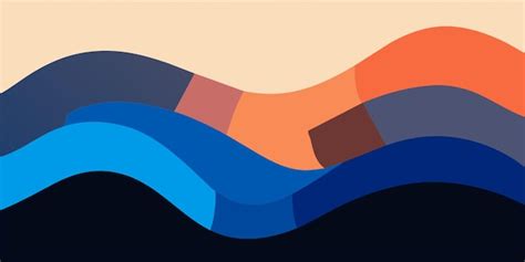 Gradient Blue Simple Wave Pattern Vector Illustration Flat 2 Premium Ai Generated Vector