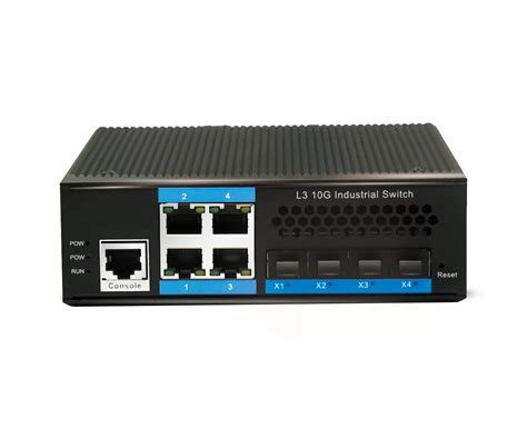 L3 Core Industrial Grade Ethernet Switch 4 Port Gigabit 4 Port Spf 4 Port Poe Output Ip40