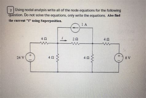 using nodal analysis write all of the node equatio