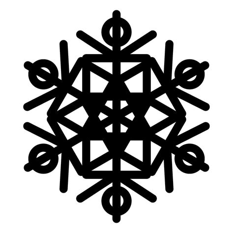Winter Monochrome Complex Snowflake Doodle Icon 34456899 Vector Art At