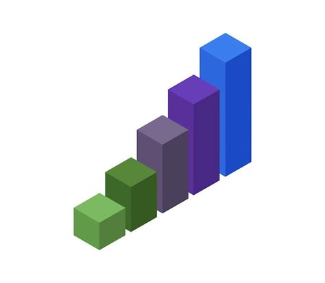 Premium Vector Isometric Bar Chart