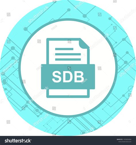 Sdb File Document Icon Vector De Stock Libre De Regalías 1355834366 Shutterstock