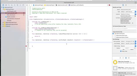 Xcode Swift Tableview Introduction Tutorial Part 12 Youtube