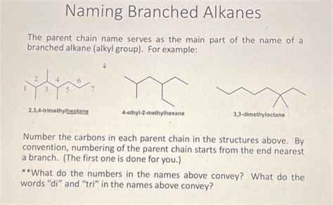 Solved Naming Branched Alkanes Name The Following Alkanes