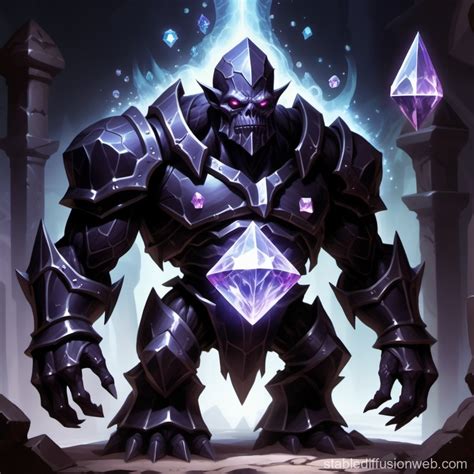 Magical Dark Golem Crystal Construct For Dnd Stable Diffusion Online Magical Dark Golem Crystal Construct For Dnd Stable Diffusion Online