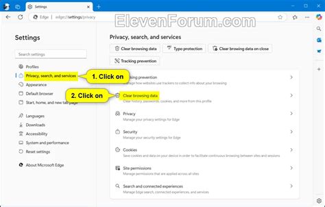 Enable Or Disable Clear Browsing Data On Close In Microsoft Edge