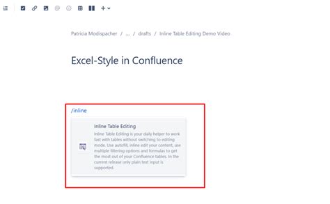 Excel Style In Confluence Filter Tables Organize Columns Calculate Values Actonic