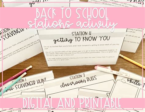 Back To School Stations Activity First Day Of School By Teach Simple