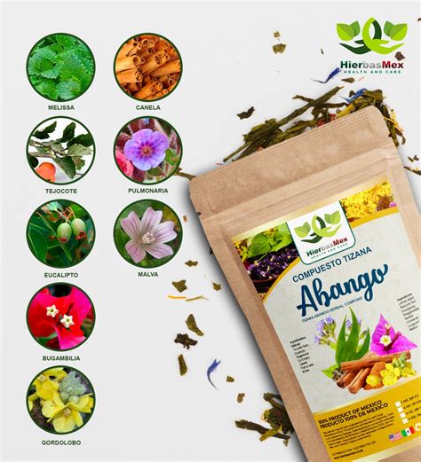 Compuesto Herbal Tizana Abango 4 Onzas Bolsa De Hierbas Para Té