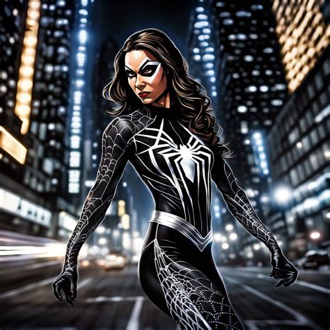 Sexy Spider Woman Skintight Suite Swinging Through By Sam45rich On Deviantart