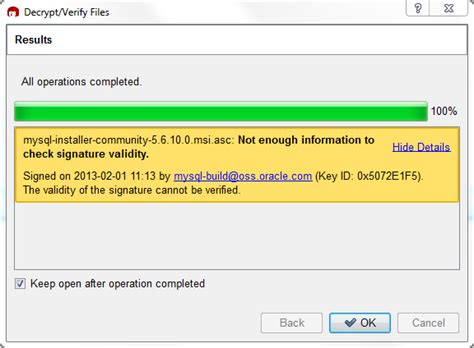 Mysql Mysql Installation Guide 243 Signature Checking Using
