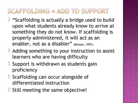 Differentiation Vs Scaffolding Ppt