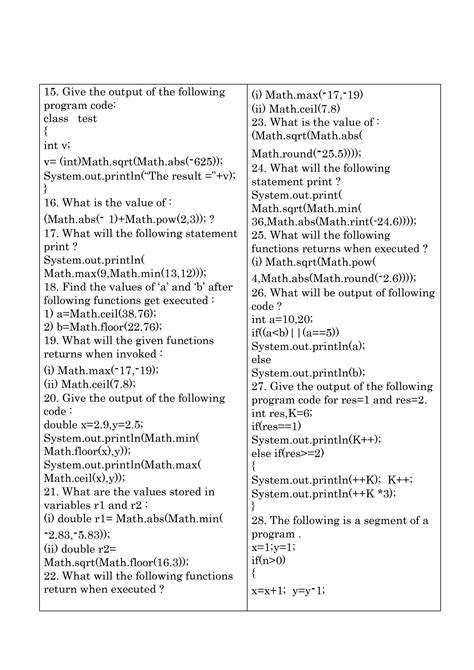 Solution Output Based Questions Coming In 2023 Icse Board Studypool