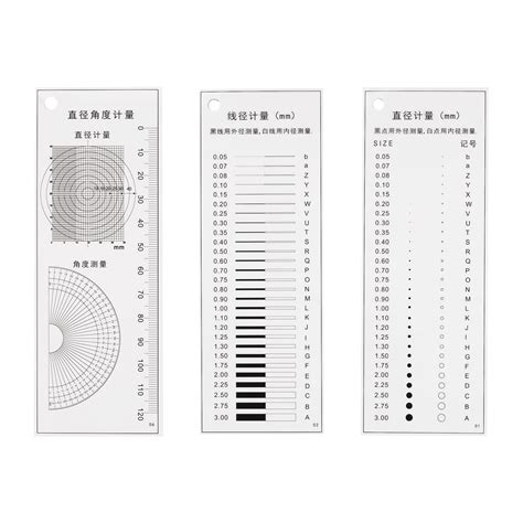 Uxcell High Precision Sec Size Estimation Chart 120mm For Diameter And Line Width Protractor