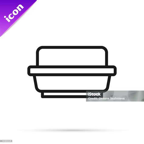 흰색 배경에 고립 된 버터 접시 아이콘에 검은 라인 버터 접시에 버터 벽돌 우유 기반 제품 천연 유제품 벡터 건강한 생활방식에 대한 스톡 벡터 아트 및 기타 이미지 Istock
