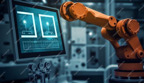 Premium Ai Image Generative Ai Smart Industry Robot Arms For Digital Factory Production