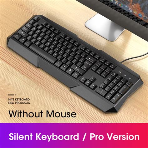 Silent Keyboard And Mouse Set Wired Keyboard Compu Vicedeal