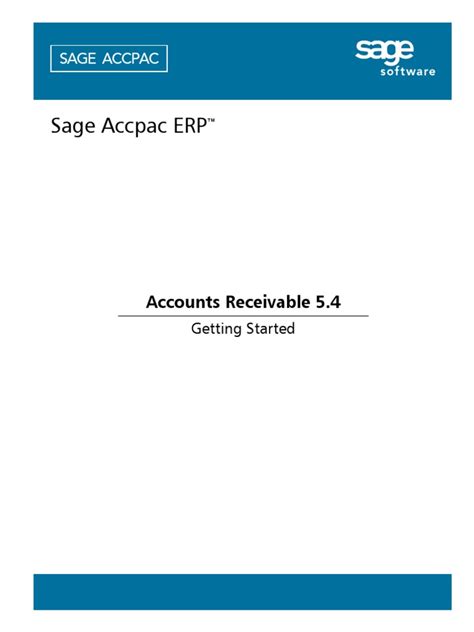 accpac guide manual for ar getting started pdf pdf debits and