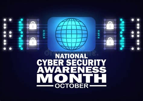 National Cyber Security Awareness Month Observed On Every October Stock Vector Illustration Of