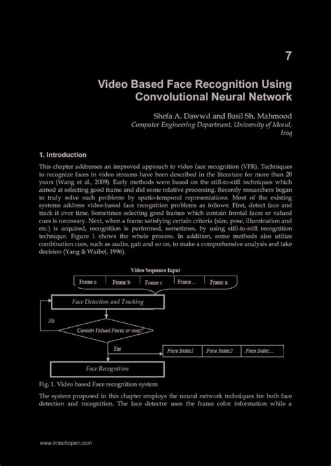 Pdf Video Based Face Recognition Using Convolutional Neural