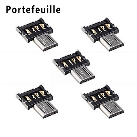 Pcs Pack Mini Micro Usb Pin Otg Adapter Connector For Cell Phone Tablet Usb Cable Flash Disk