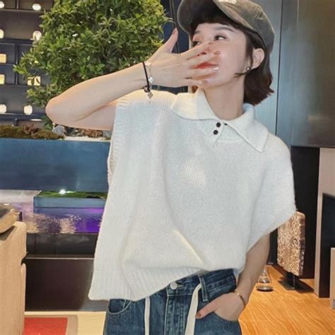 Deargod正韓女裝歐洲站2022秋季新款韓系polo領套頭羊絨針織背心百搭無袖毛衣馬甲 傲展生活館 Iopen Mall