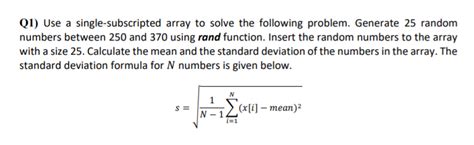 Solved Q1 Use A Single Subscripted Array To Solve The Chegg