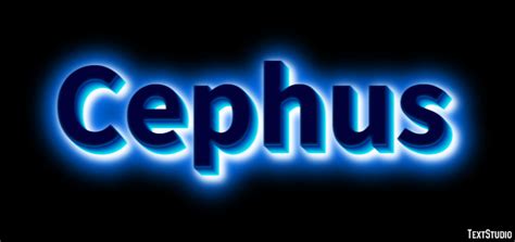 Cephus 3d With Blue Glow Text Effect Generator