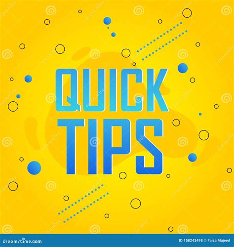 Quick Tips Badge Trendy Flat Vector On Yellow Background Vector Illustration Stock Vector