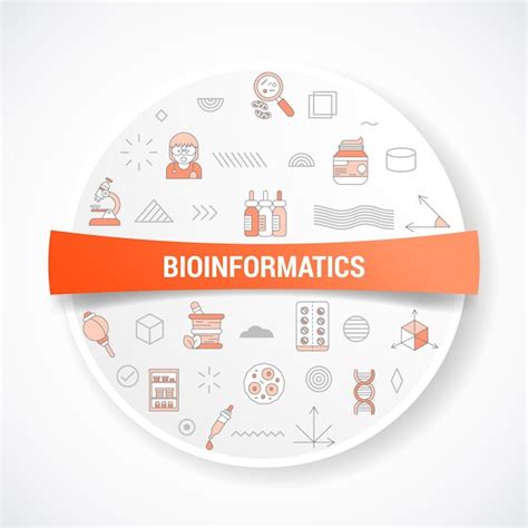 Premium Vector Bioinformatics Concept With Icon Concept With Round Or Circle Shape For Badge