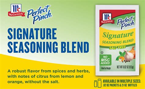 Mccormick Perfect Pinch Signature Seasoning Packets 500