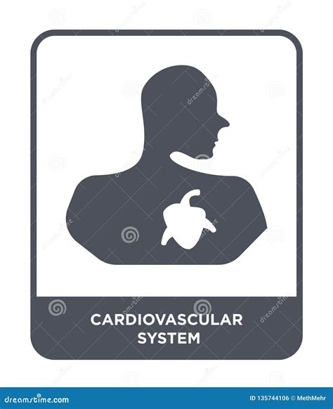 Cardiovascular System Icon In Trendy Design Style Cardiovascular System Icon Isolated On White