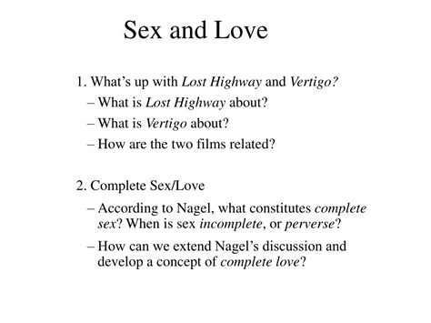 Ppt Sex And Love Powerpoint Presentation Free Download Id 27958
