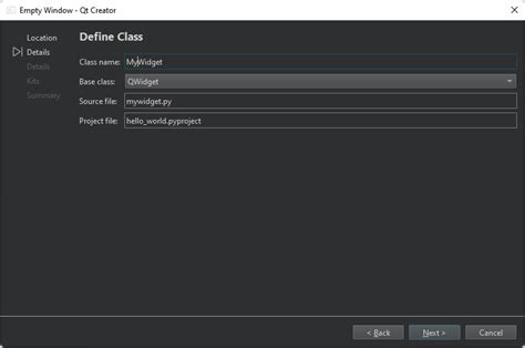 Tutorial Qt Widgets And Python Qt Creator Documentation