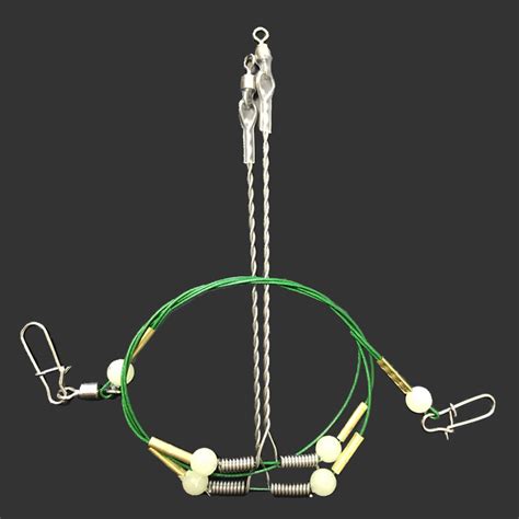 近海船钓海钓滩钓抛竿白果子鳗鱼夜光防缠绕天平钢丝串钩钓组支架虎窝淘