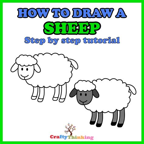 How To Draw A Sheep Step By Step CraftyThinking