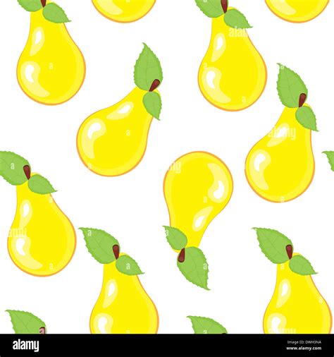 Seamless Texture Of A Pear Illustration For Design On White Background Stock Photo Alamy