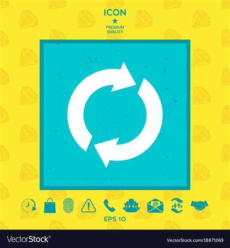 Reset Button Reload Arrows Royalty Free Vector Image