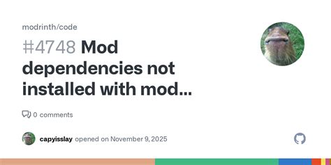 Mod Dependencies Not Installed With Mod Update · Issue 4748 · Modrinth