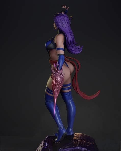 Painted Psylocke Statue 14 Sexy Figure Ebay