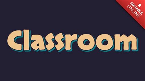 Classroom Exotic Text Effect Generator